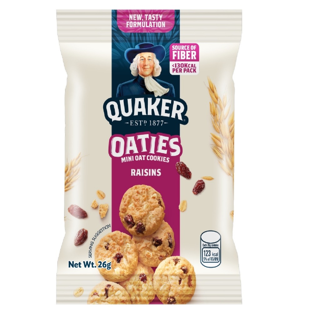 Quaker Oaties Mini Oat Cookies Raisins 26g | Shopee Philippines