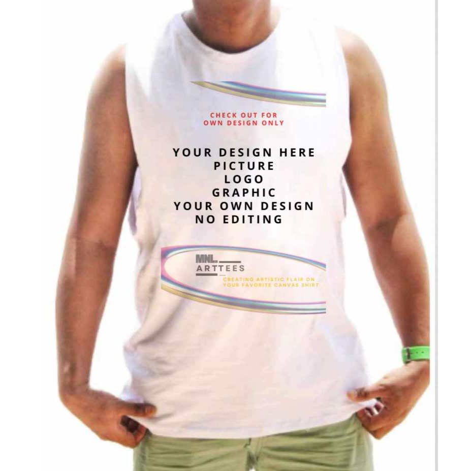 Customize Graphic Muscle Tee (OWN DESIGN ONLY) (Sando for Men) | Shopee ...