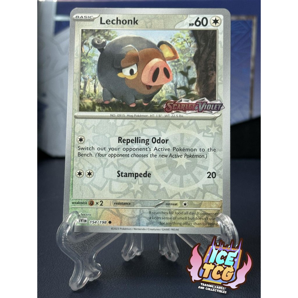 Lechonk - 154/198 - Reverse Holo Stamped Promo (SV1) | Shopee Philippines