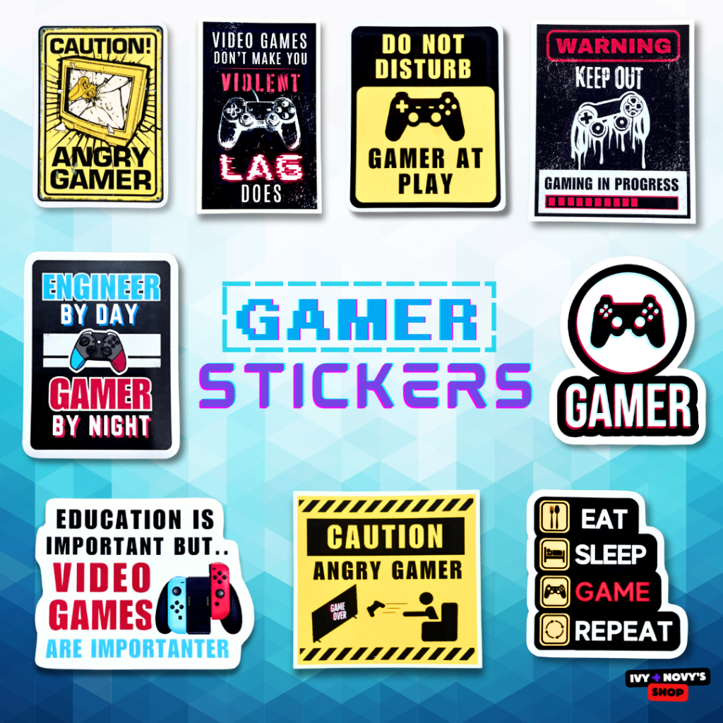 Gamer Stickers / Vinyl & Glossy (Water-resistant) / Playstation ...