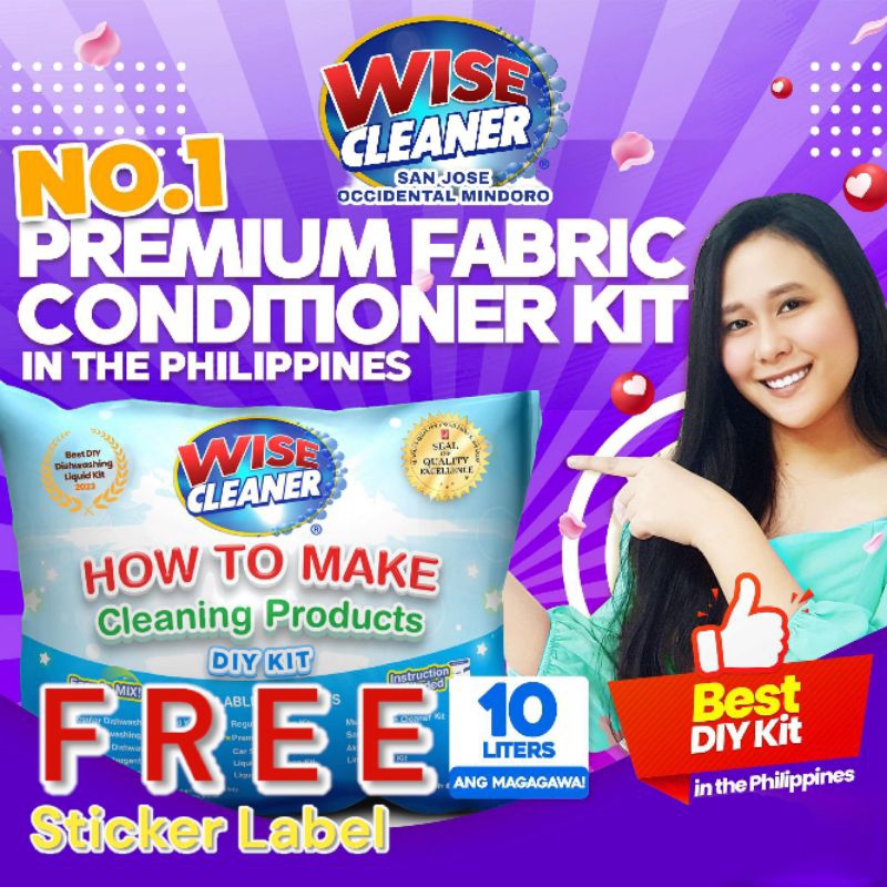 Wise Cleaner Premium Fabric Conditioner DIY Kit 10L | Shopee Philippines