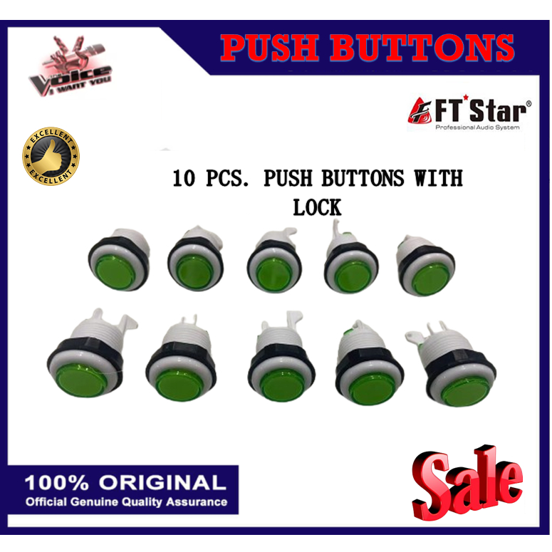 10PCS Push Button Only Colored for Arcade Machine / Videoke Set Colored ...