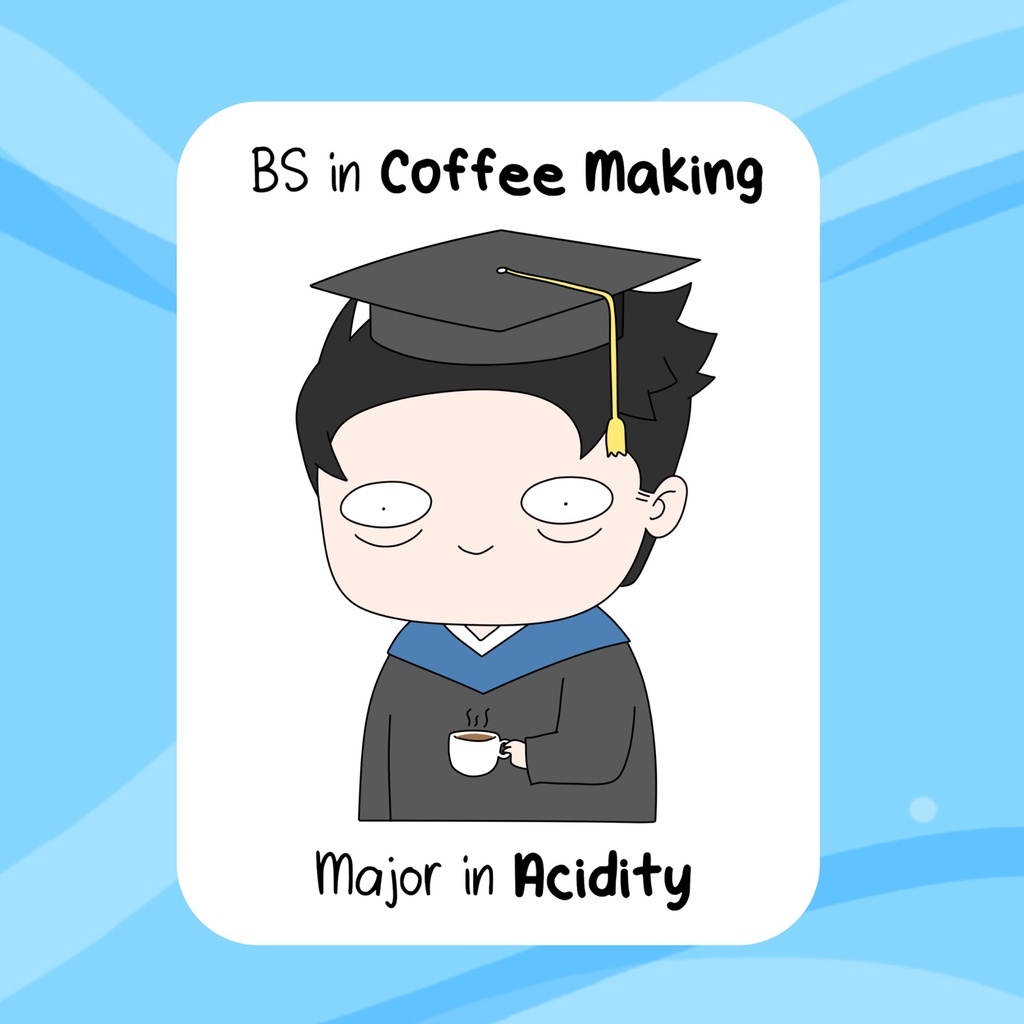 SSKAIT Boy Waterproof funny mood die cut sticker - BS in coffee making ...