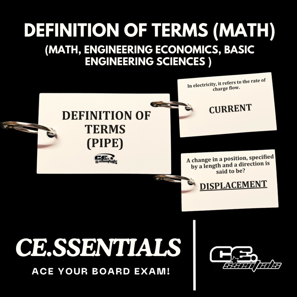 (Math) Definition of terms for Mechanical Engineers Licensure ...