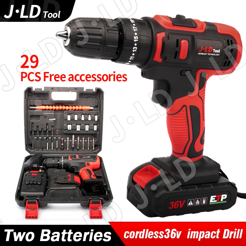 JLD cordless drill set 48V36Vwireless electric drill hammer drill heavy ...