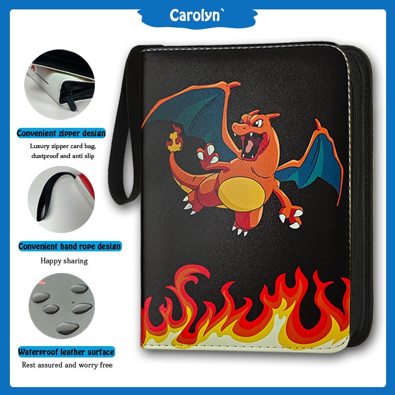 Pokémon Card Album Game Card Book Storage Album 4 Grid loose-leaf ...