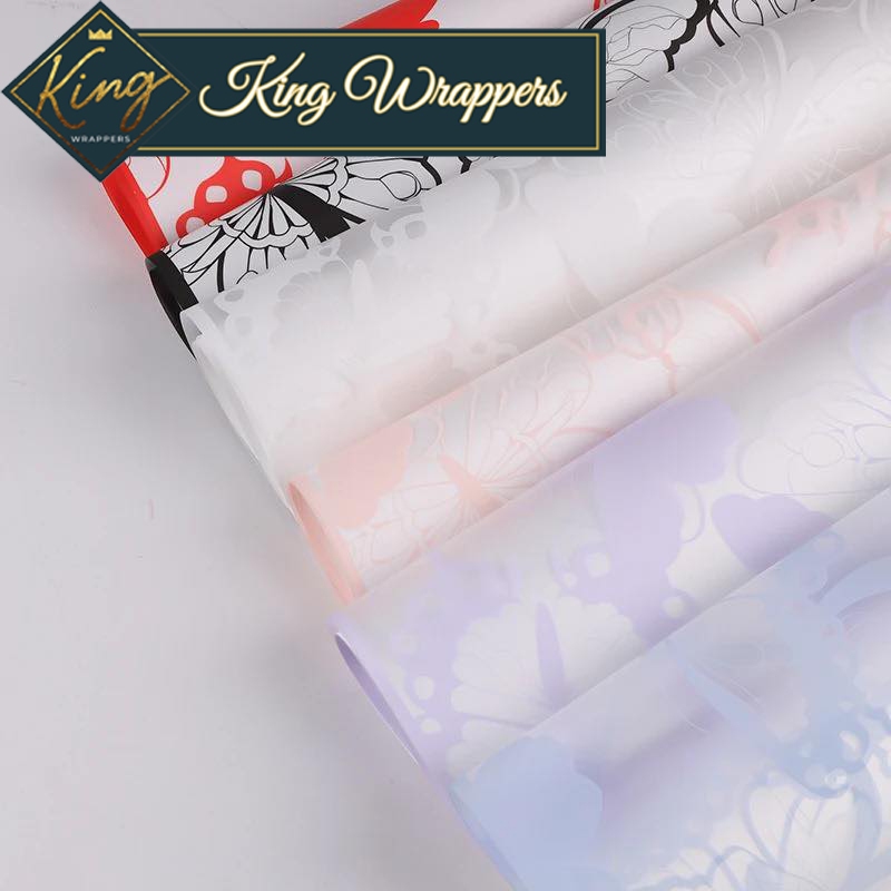 20pcs per pack Butterfly Outline Design Flower Bouquet Wrapper Floral ...