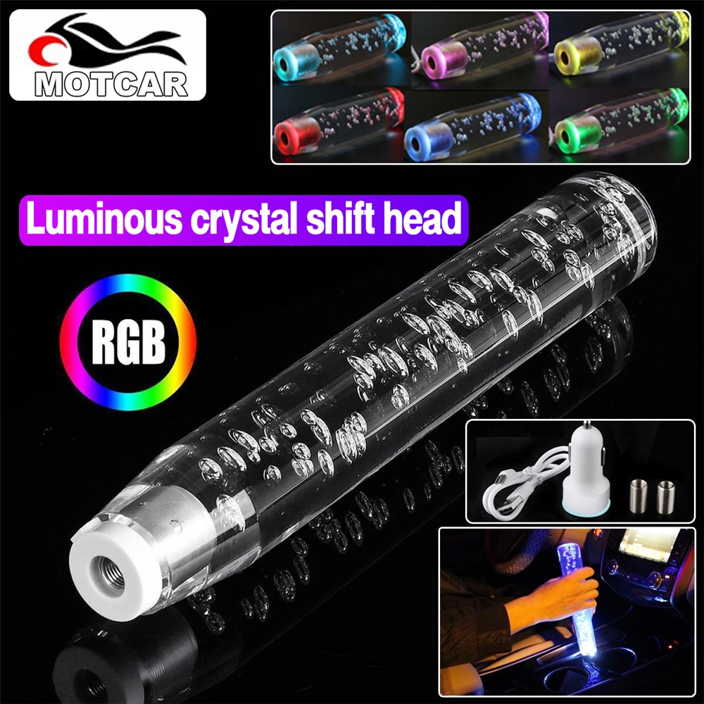 10/15/20/25/30/40CM Gear Shift Knob Universal LED Crystal Lever Kambyo ...