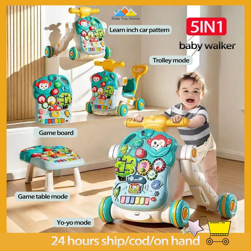 Baby Walker 5 in 1 Musical Push Walker for Kids Stroller Baby Toys ...