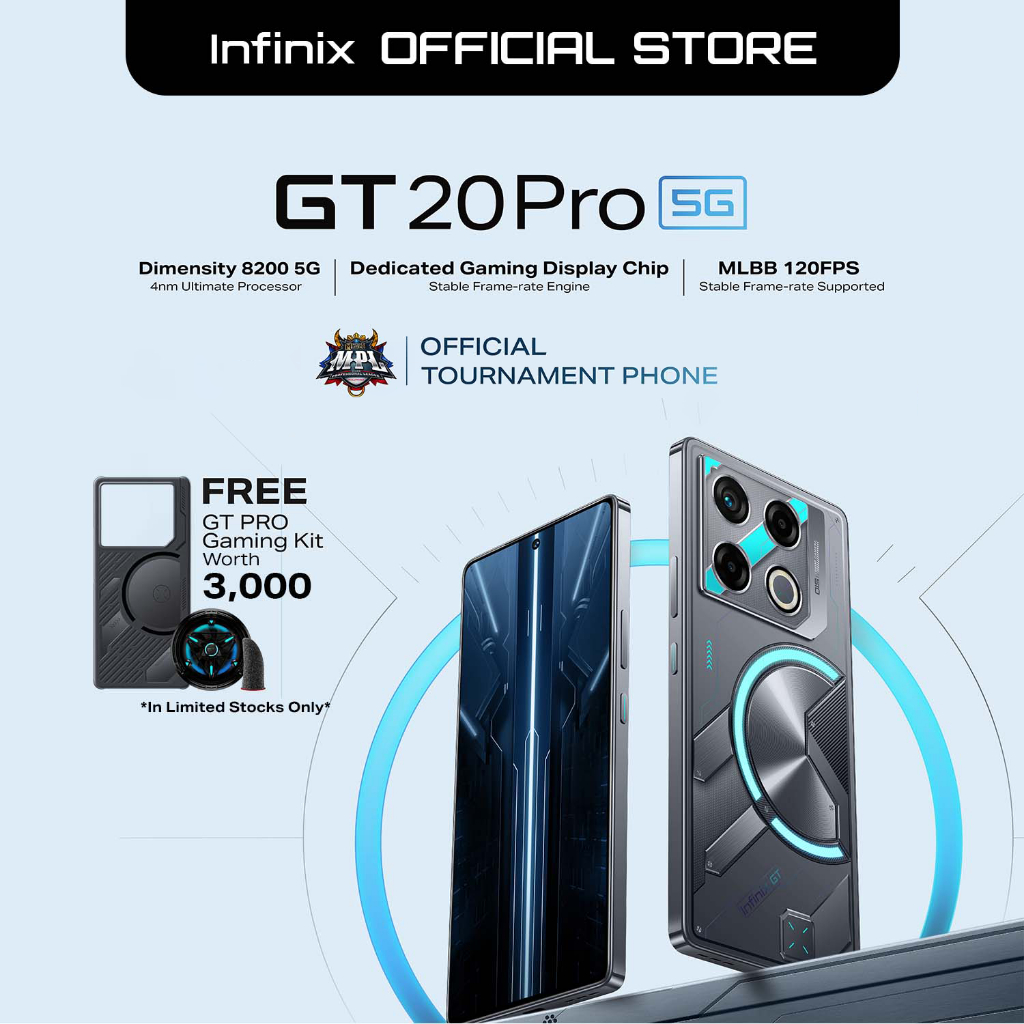 Infinix GT 20 Pro 5G, (up to 24GB [12+256], MediaTek Dimensity 8200 Ultimate (1 Year Local ...