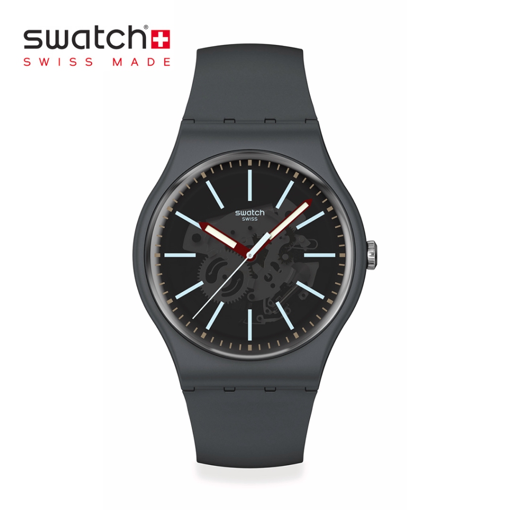 Swatch New Gent Cobblestone Street SO29A101 Gray Bio-Sourced Strap ...