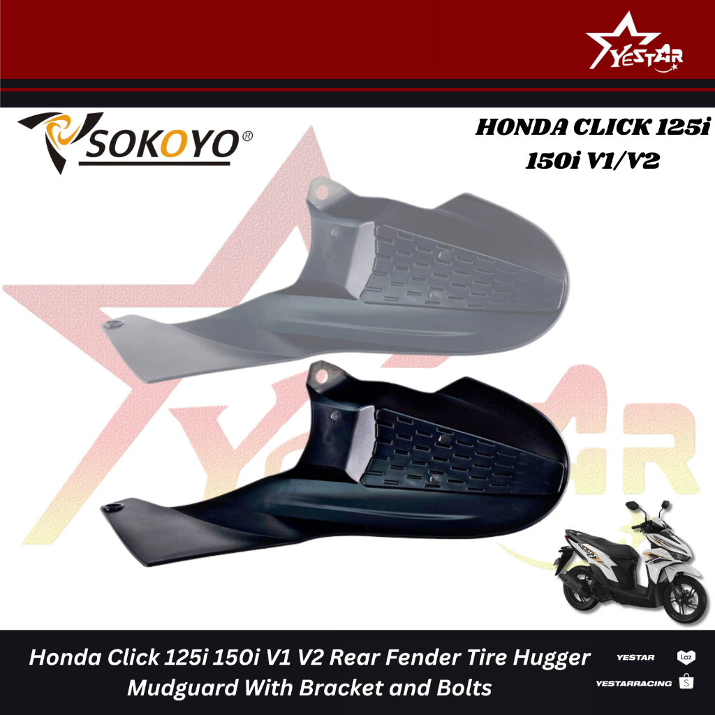 Yestar Racing Honda Click 125i 150i V1/V2 Rear Fender Tire Hugger ...