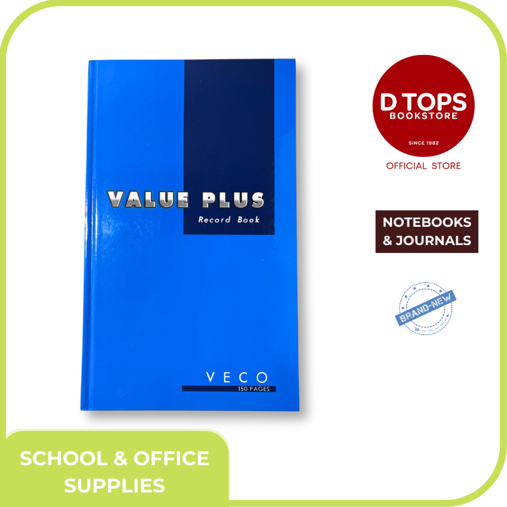 VECO Value Plus Record Book (BLUE) 150, 200 pages | Shopee Philippines