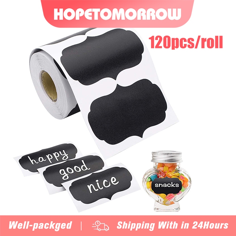 120pcs/roll Removable Chalkboard Labels Waterproof Blackboard Sticker ...