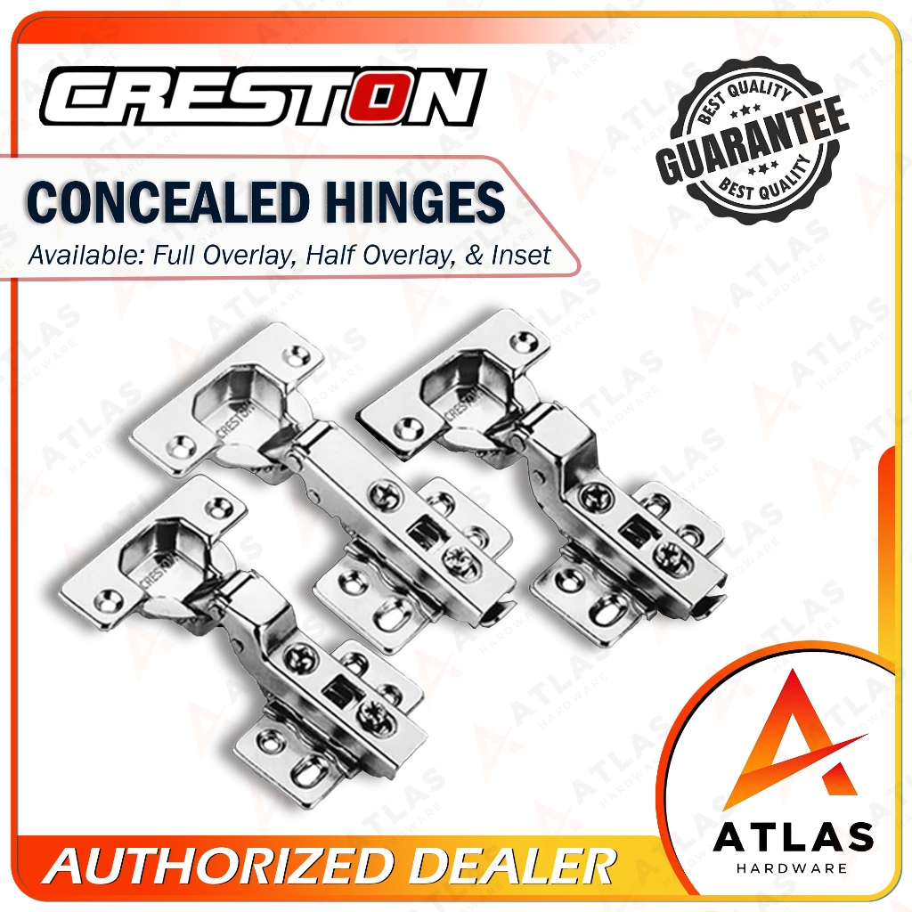 CRESTON Concealed Hinges Full Overlay | Half Overlay | Inset ( Sold per ...