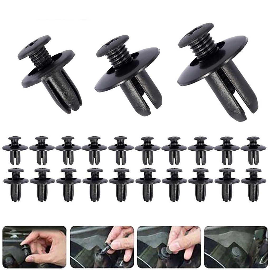 Lucky 20Set 6mm 8mm Car Fender Bumper Engine Dust Cover Clip Plastic ...