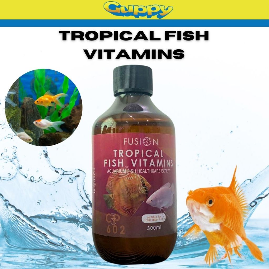 Aquarium fusion Tropical Fish Vitamins and Amino Nutrients Color ...