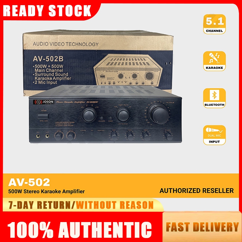 Knaya Joson AV-502 B 500W Stereo Karaoke Amplifier | Shopee Philippines