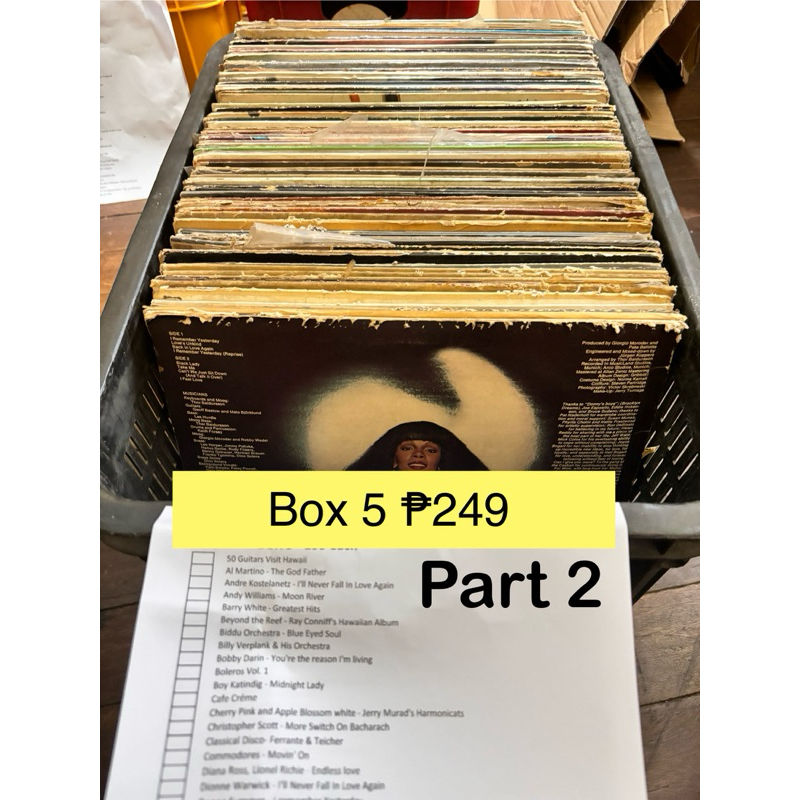 Vintage Vinyl Records LP box-5 with cover PART 2 | Shopee Philippines