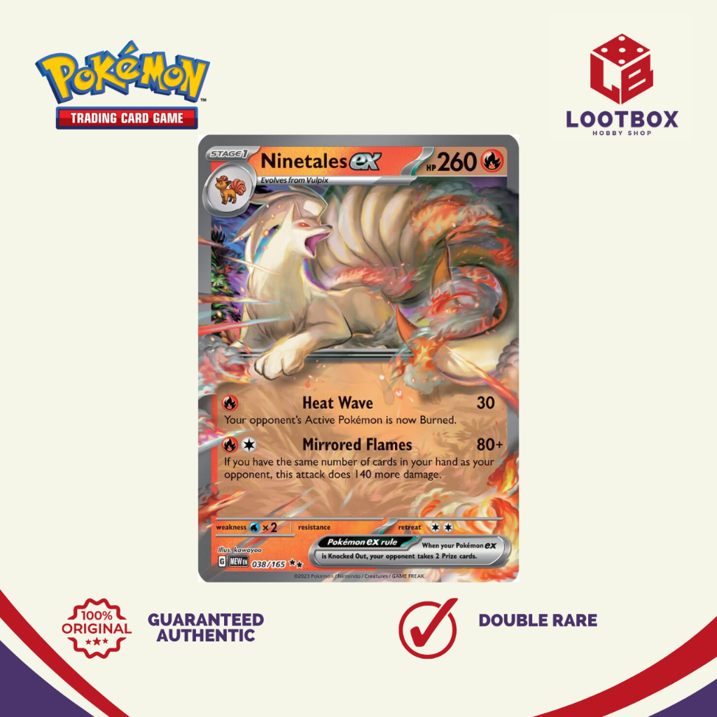 Pokemon Card Game: Ninetales ex (Double Rare) - Scarlet & Violet 151 ...