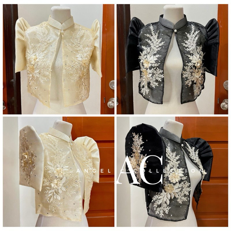Angelic Collection | Modern Filipiniana Bolero—Patching&Beads (Lace design depends on ...