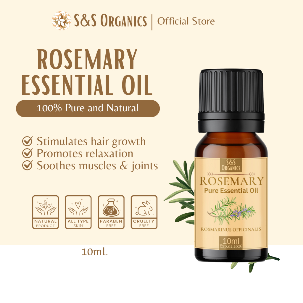 Pure Rosemary Essential Oil Hair Grower 10ml | Shopee Philippines