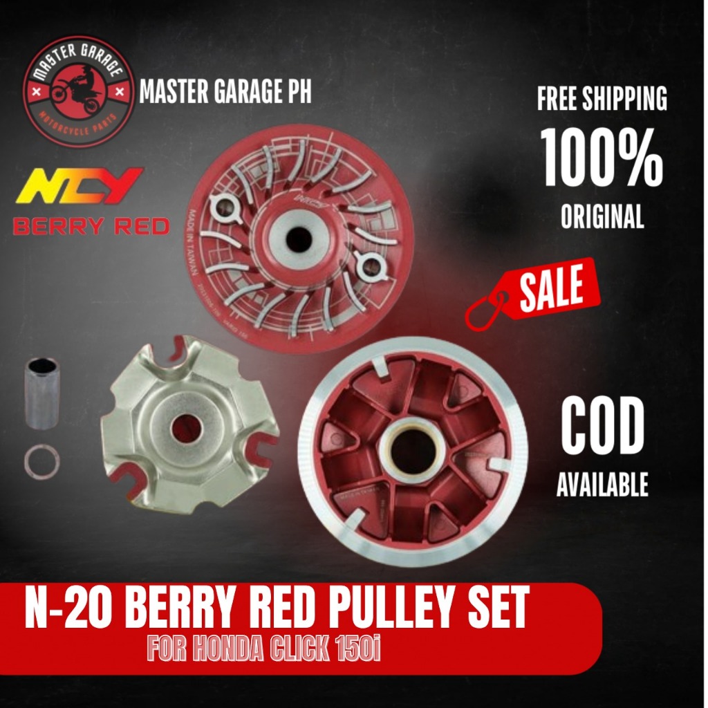 NCY N-20 BERRY RED PULLEY SET FOR HONDA CLICK 150i | Shopee Philippines