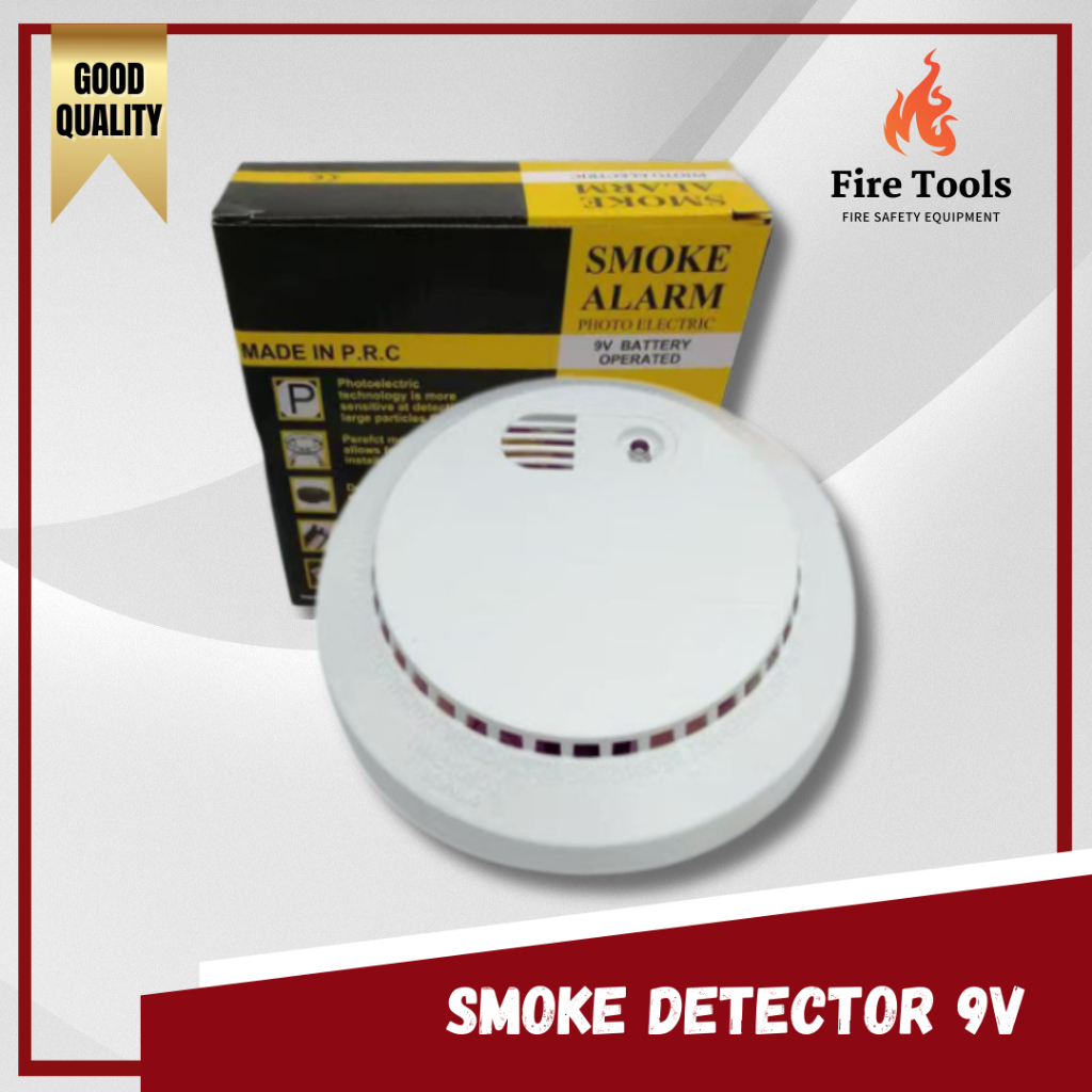 Yellow Photoelectric Sensor Smoke Detector Alarm Sensetive Smoke ...