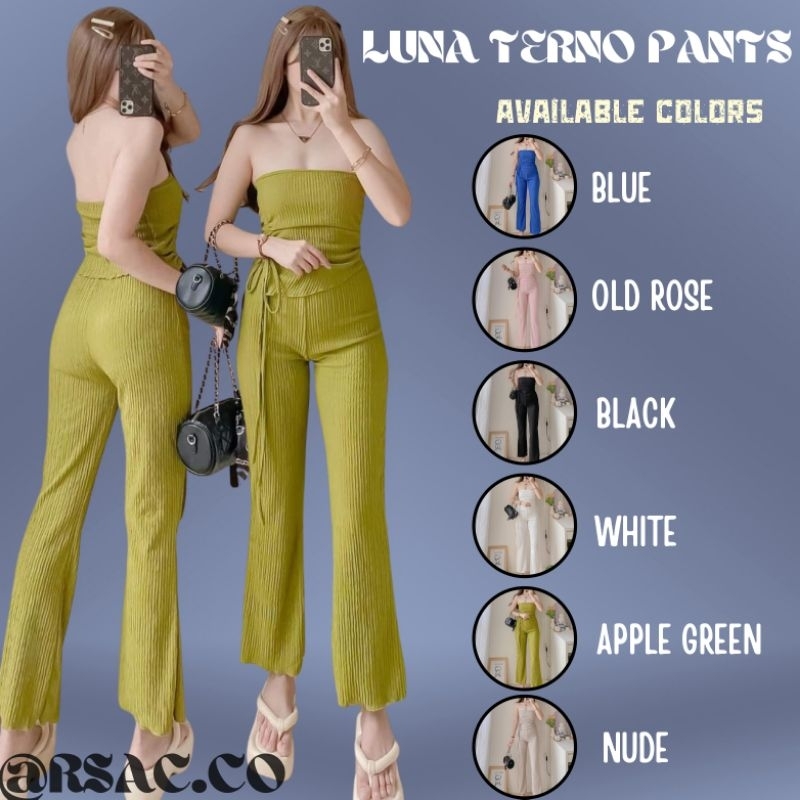 Fashionable Terno Tube top Continues & Pants Coords Set Trendy For ...