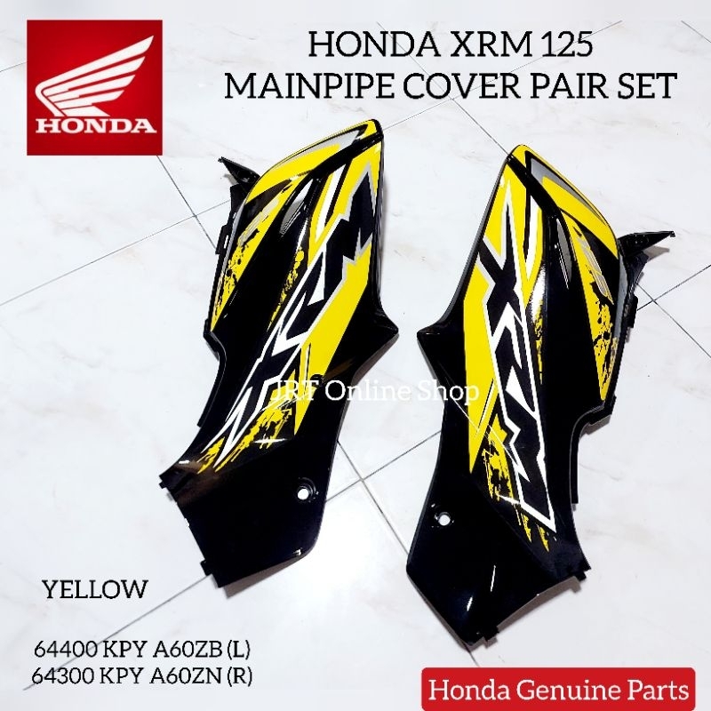 Honda XRM 125 Genuine Original Mainpipe Cover Pair Set Yellow | Shopee ...