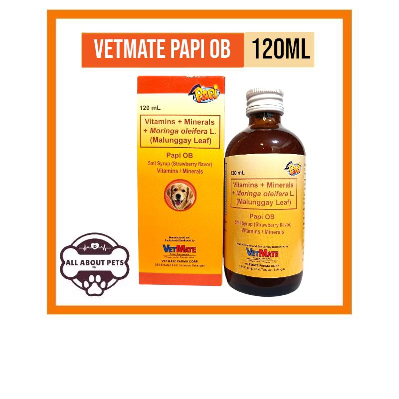 VetMate Papi OB Syrup for Dog 120ML (1 Bottle) | Shopee Philippines