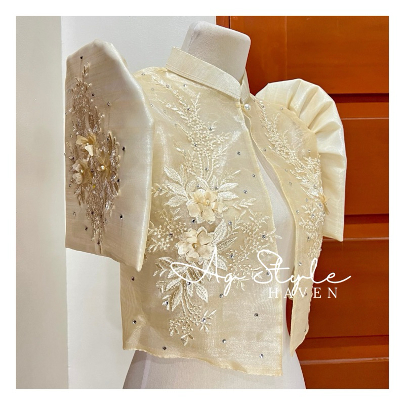 Modern Filipiniana — Bolero | Patching & Beads (Lace design depends on ...