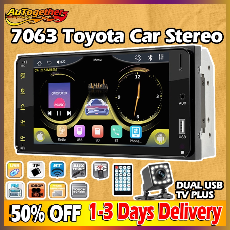 7" MP5 For Toyota Universal Car Stereo CD/DVD Sat Nav Head Unit Mirror ...