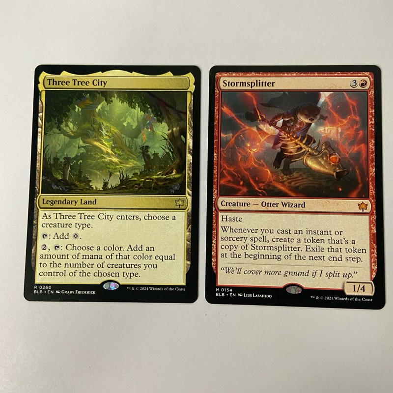 THREE TREE CITY STORMSPLITTER | BLB BLOOMBURROW | LAND | RED MULTICOLOR ...