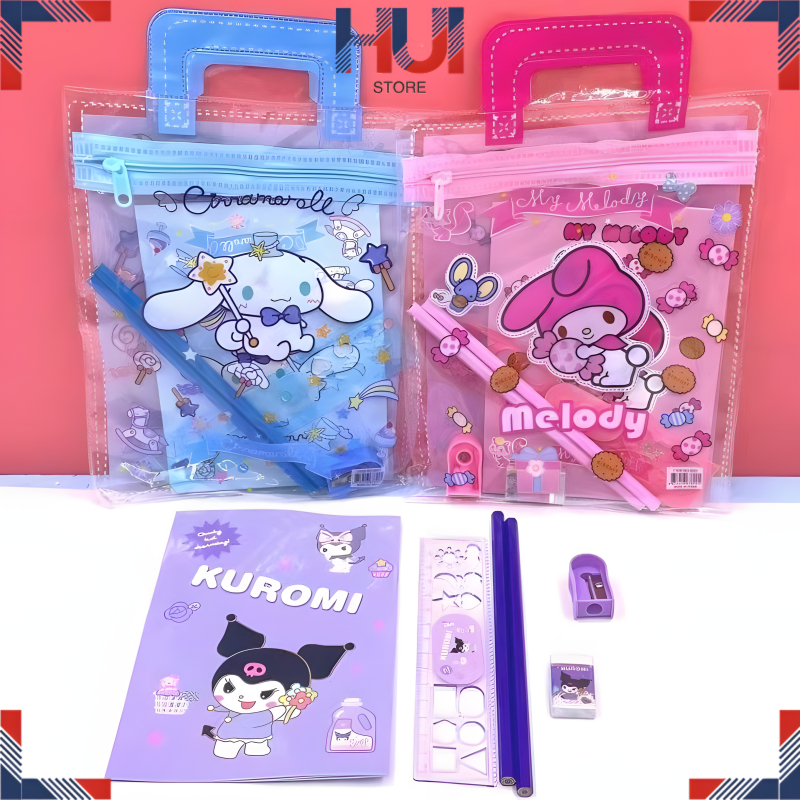 7in1 Sanrio Stationery Set Gift Box Set School Learning Supplies Pencil ...