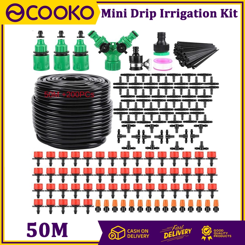 50M Automatic Garden Micro Drip Irrigation Sprinker Dripper for Garden ...