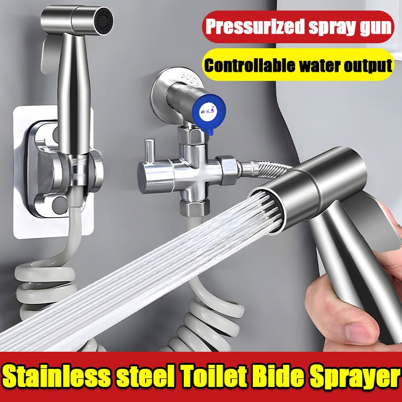 Handheld Toilet Bidet Sprayer High pressure set Flusher Bathroom flush ...