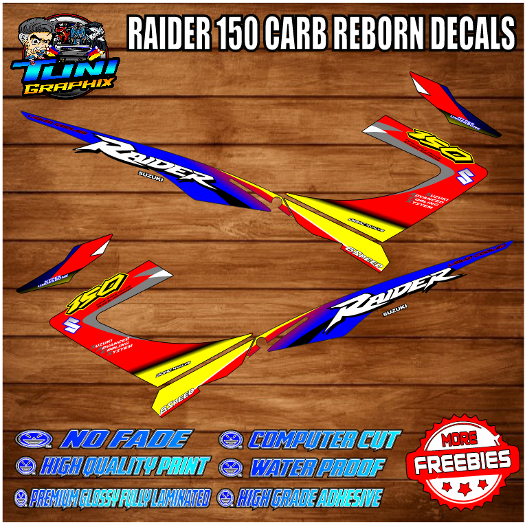 RAIDER 150 REBORN CARB DECALS ( 125 OLD DESIGN ) | Shopee Philippines