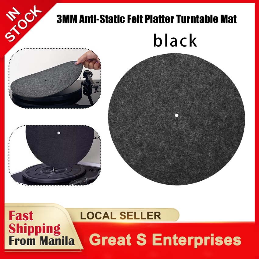 Useful 3MM Thick Felt Platter Turntable Mat Anti-Static LP Slip Mat For ...