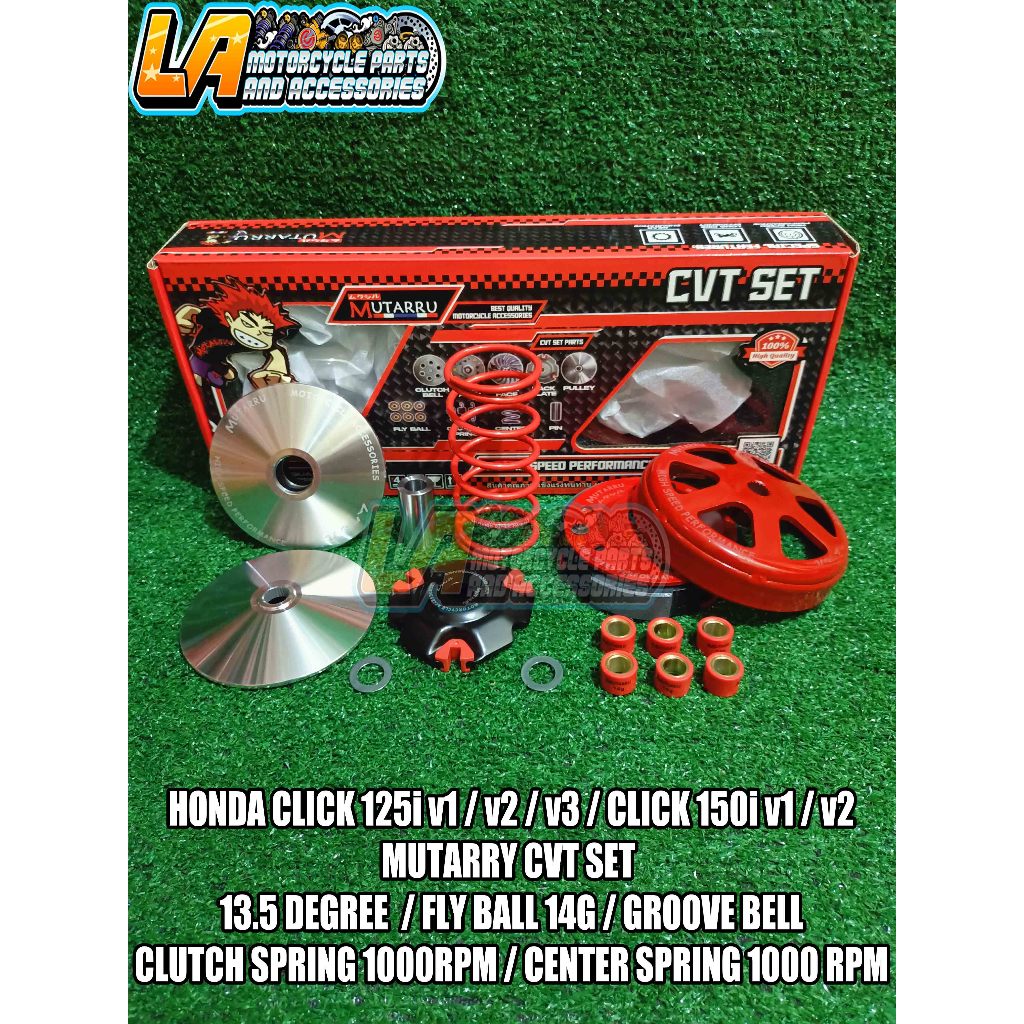 MUTARRU PULLEY SET W/DRIVE FACE CVT SET 13.5 DEGREE MIO / CLICK / BEAT ...