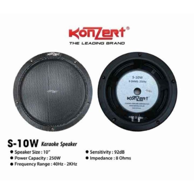KONZERT 10" KARAOKE SPEAKER S-10W 250W | Shopee Philippines