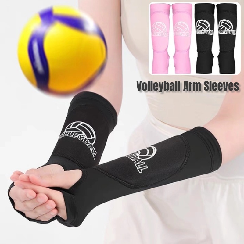 1Pair Volleyball Arm Sleeves with Protection Pads Sports Breathable Arm ...