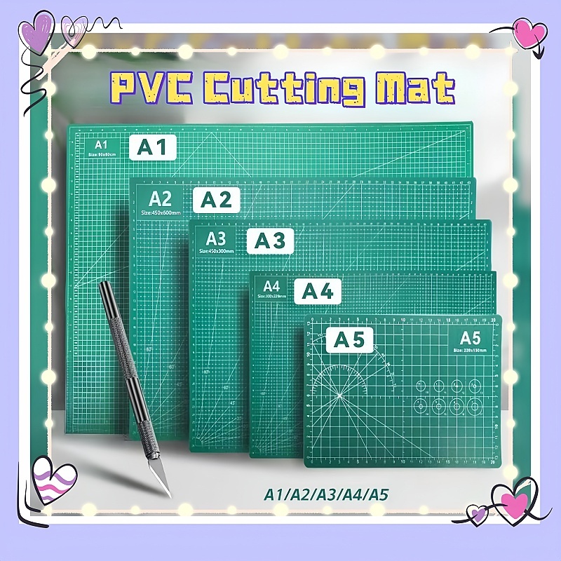 PVC Cutting Mat A1 A2 A3 Size Self Healing Cutting Pad Double-Sided DIY Tool Cutting Board Plate ...