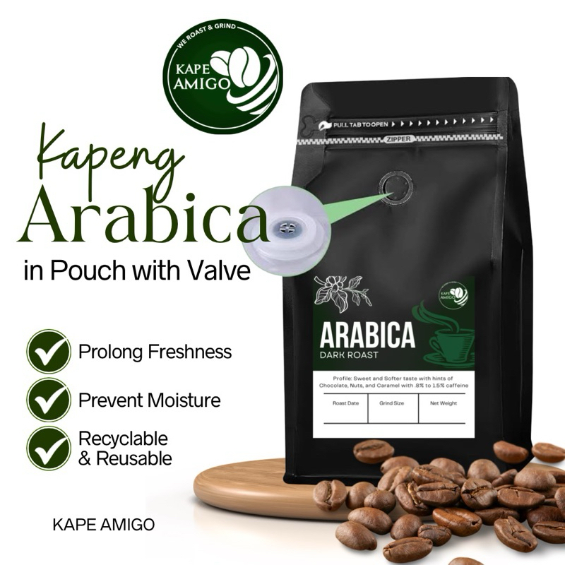 [Kape Amigo] Kape Arabica Vietnam Coffee Beans & Grounds [in Resealable ...