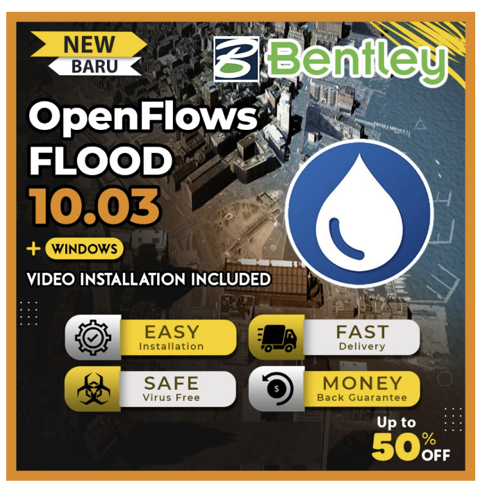 Bentley OpenFlows FLOOD Connect Edition v10.03 FULL VERSION | LIFETIME USE | COMES IN A USB ...