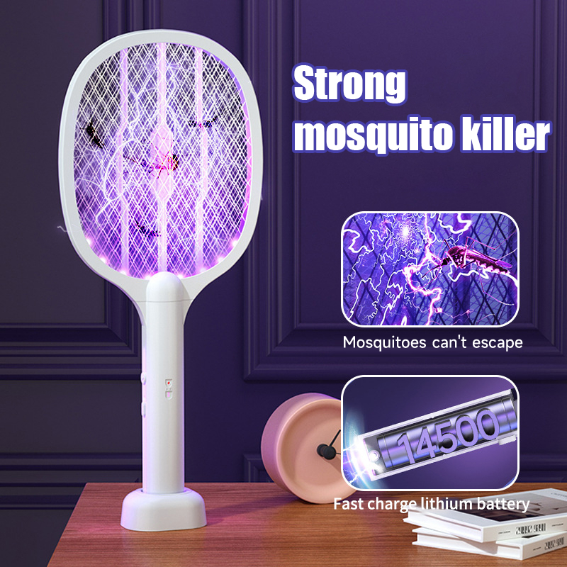 Electric Mosquito Racket 2 In 1 USB Rechargeable Dual Mode Mosquito ...