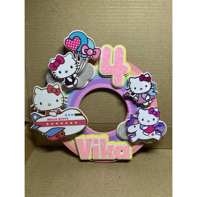 Hello Kitty Rainbow Cake Topper layered | Shopee Philippines