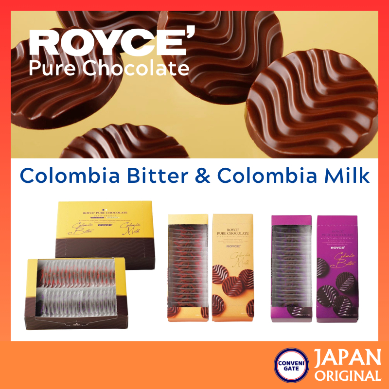 ROYCE Pure Chocolate Colombia Bitter & Colombia Milk 40pcs / 20 pcs ...