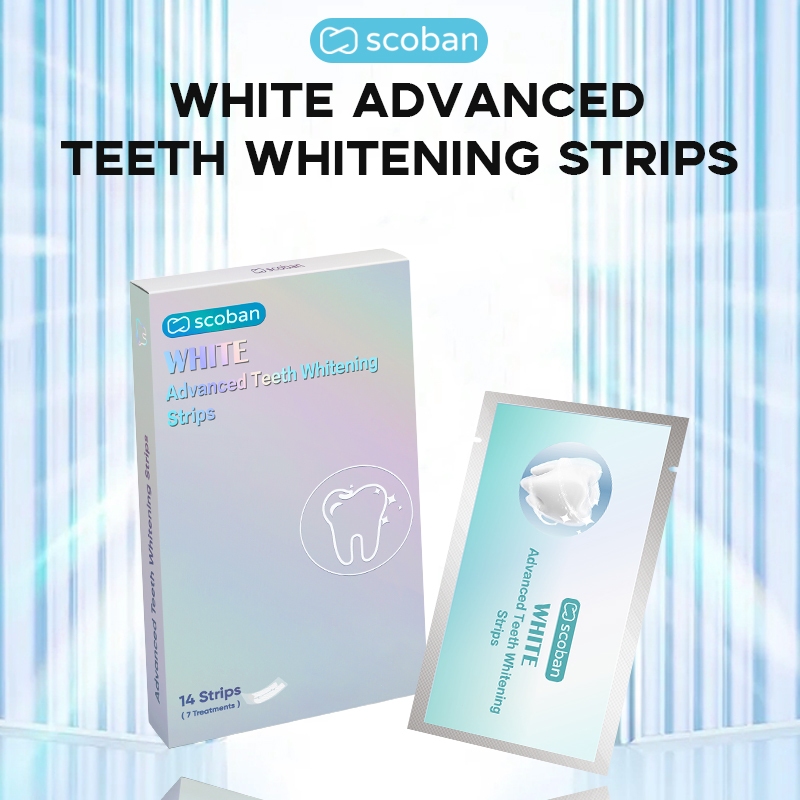 Scoban 14 Strips White Gel Teeth Whitening Strips Oral Dental Care ...