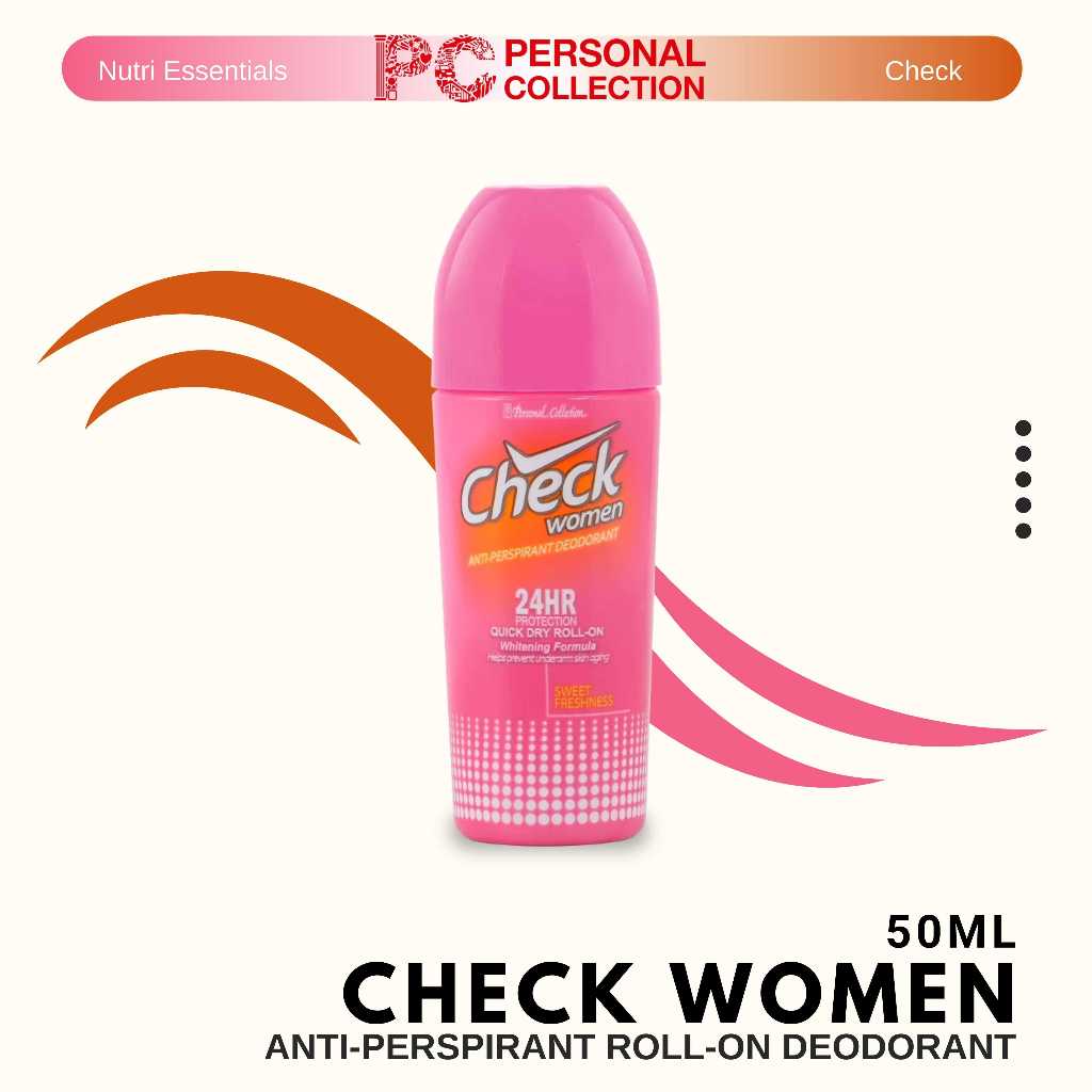 Personal Collection Check Women Anti-Perspirant Roll-On Deodorant 50ml ...